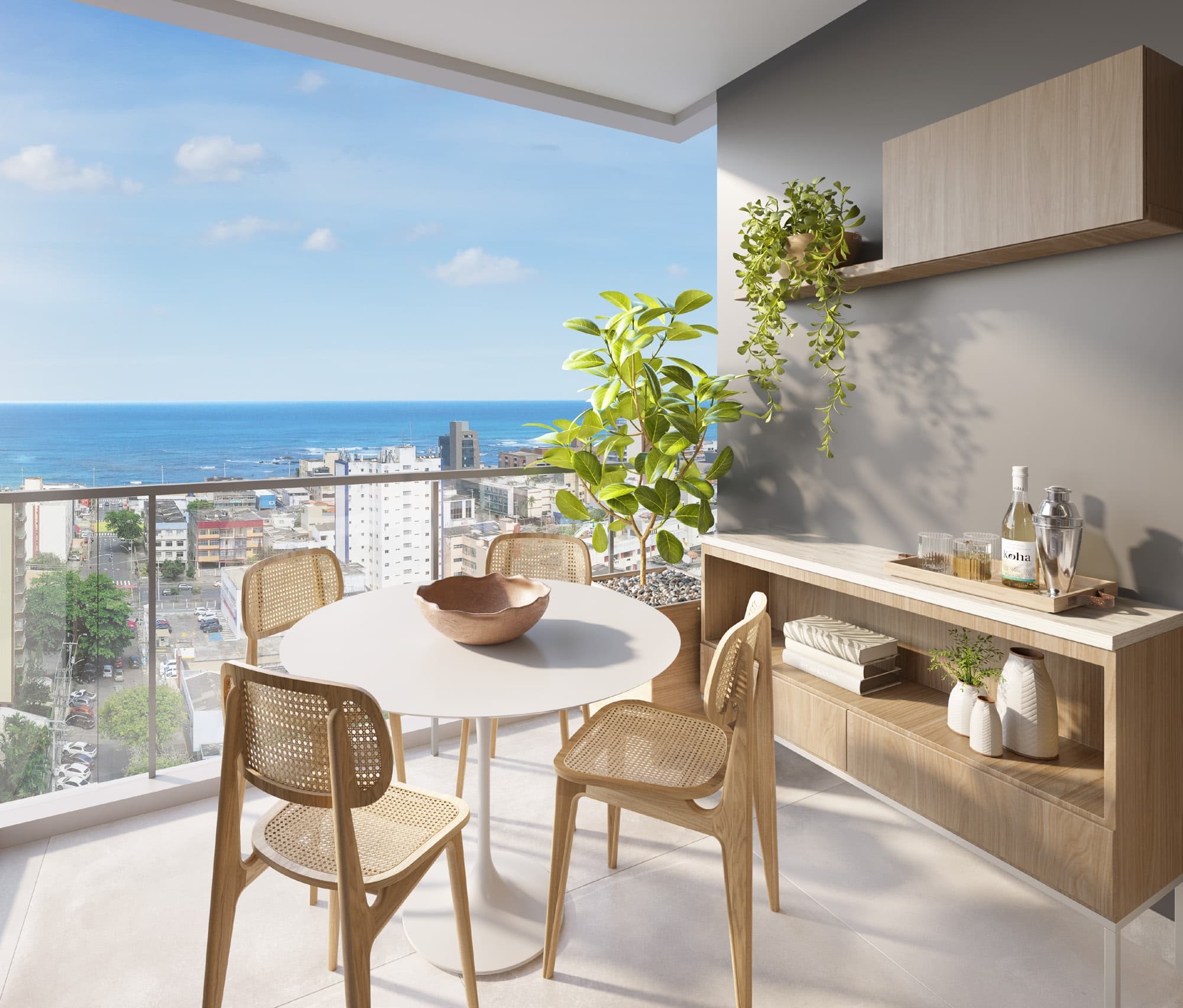 Estilo Pituba: Apartamentos quarto e sala em Salvador, Bahia